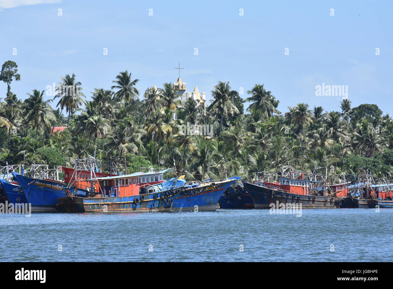 Kerala country boats hi-res stock photography and images - Alamy