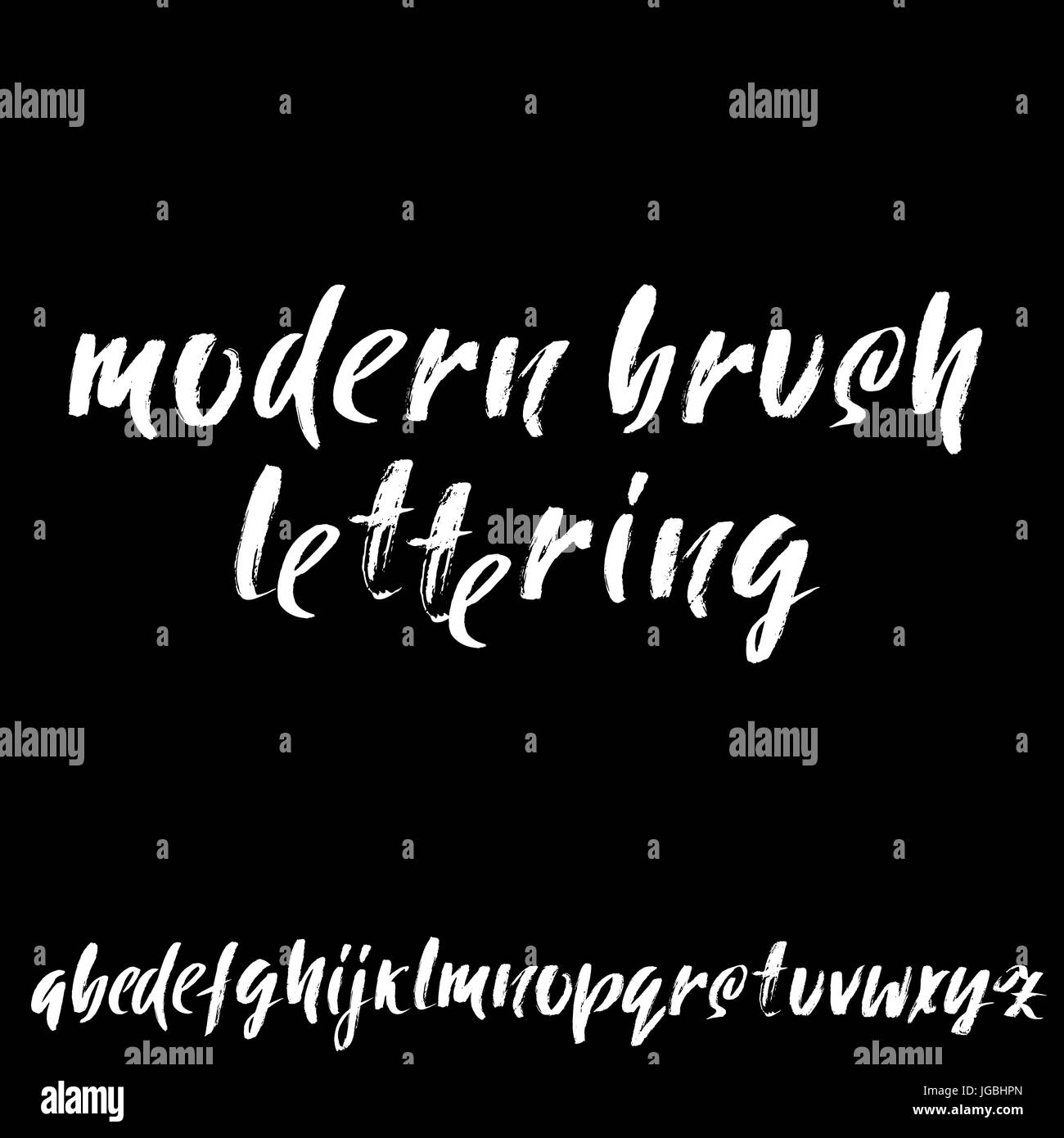 Hand drawn elegant calligraphy font. Modern brush lettering. Grunge ...