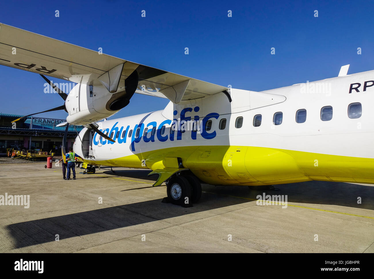 Coron, Philippines - Apr 12, 2017. Cebu Pacific airplane at Francisco B ...