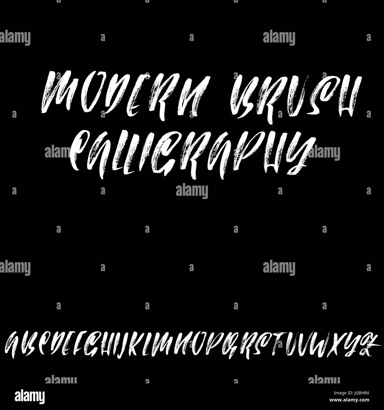 Hand drawn elegant calligraphy font. Modern brush lettering. Grunge ...