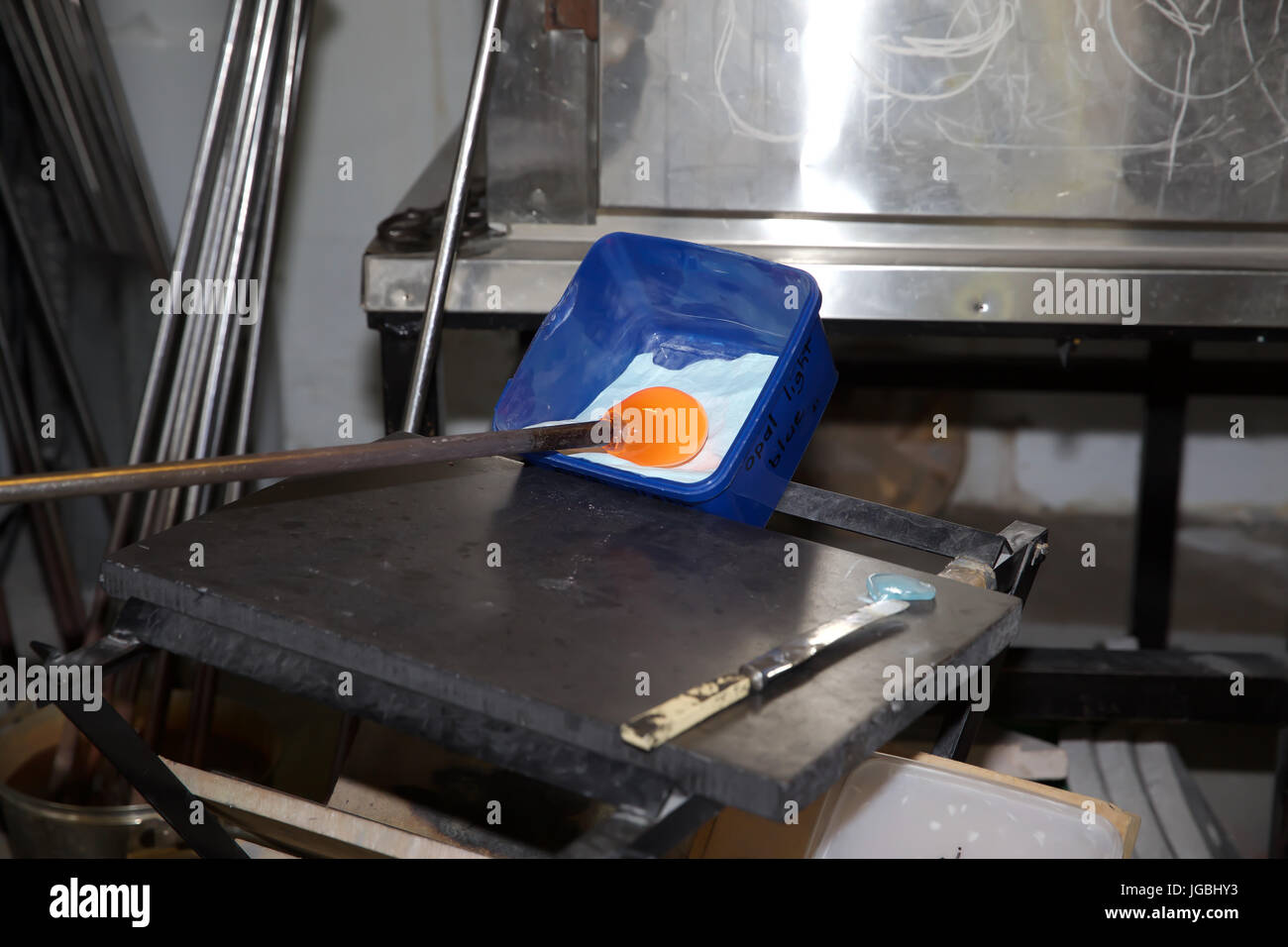 Glass blowing shop in Alesund Norway Stock Photo - Alamy