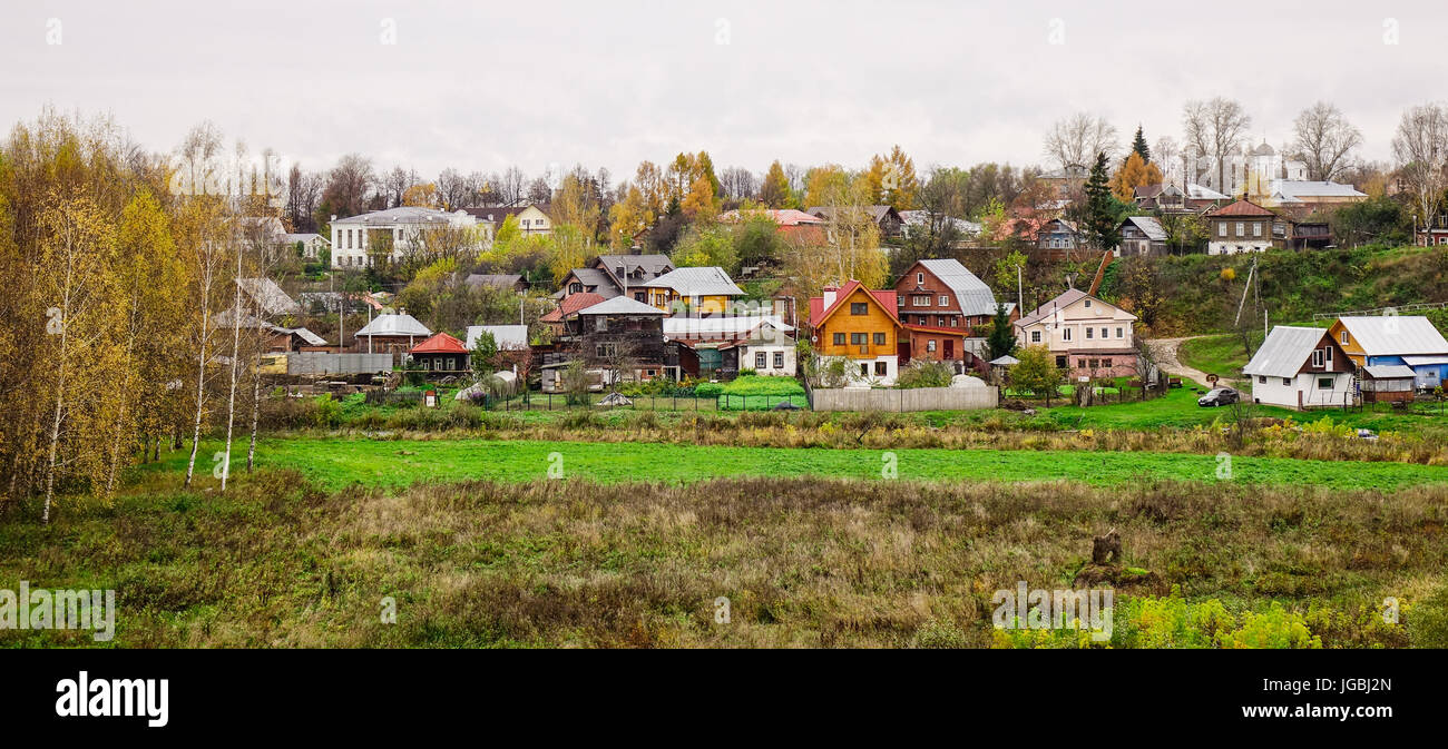 Many wooden houses located at Suzdal town in Vladimir, Russia. Suzdal ...
