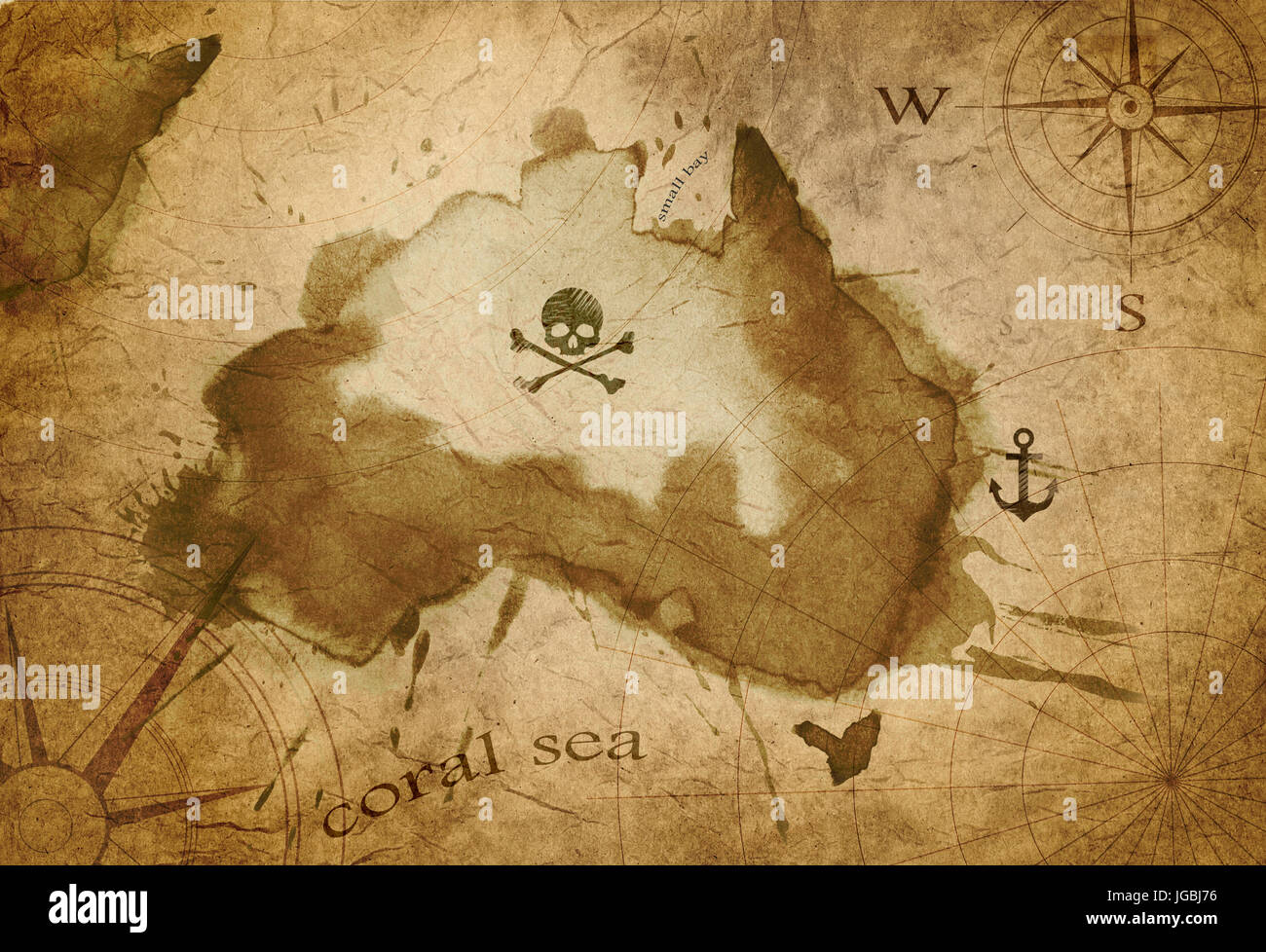 Treasure island map hi-res stock photography and images - Alamy
