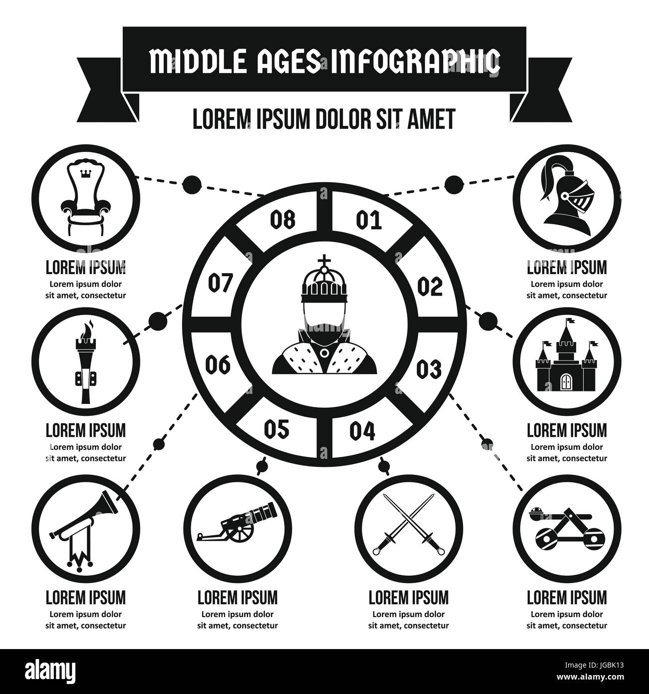 Infographic about knight Cut Out Stock Images & Pictures - Alamy