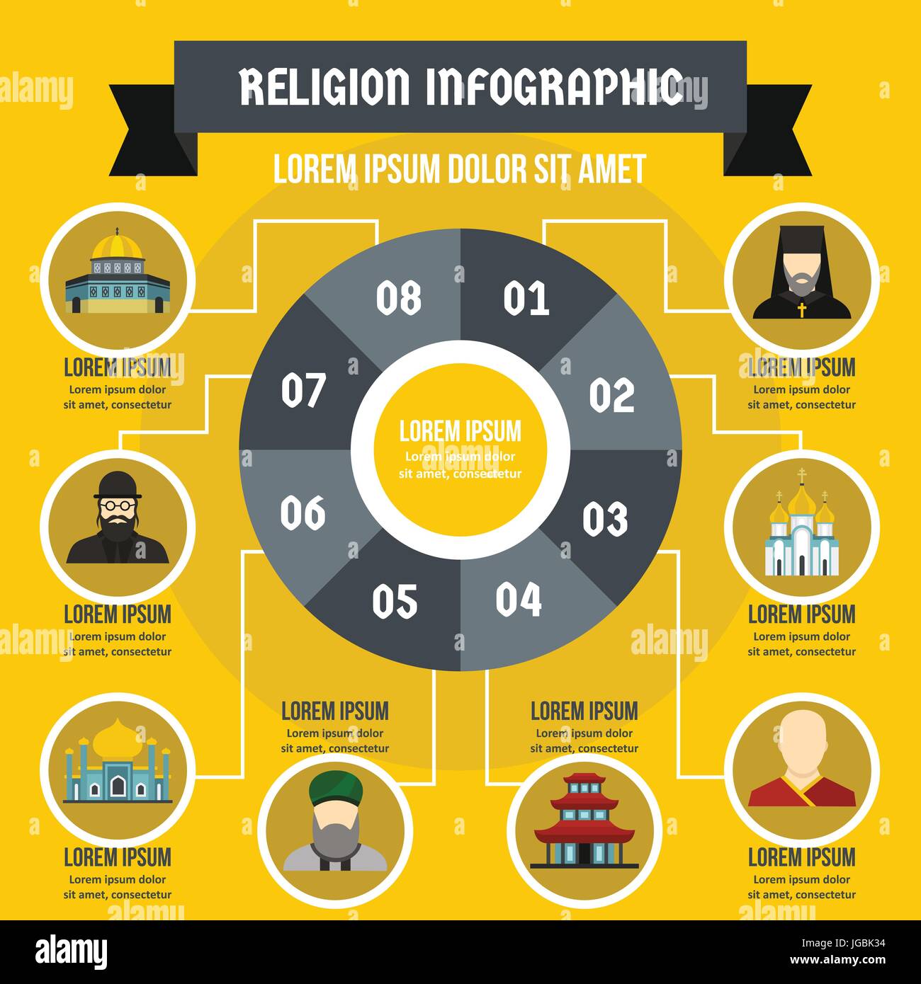 Religion infographic concept, flat style Stock Vector Image & Art - Alamy