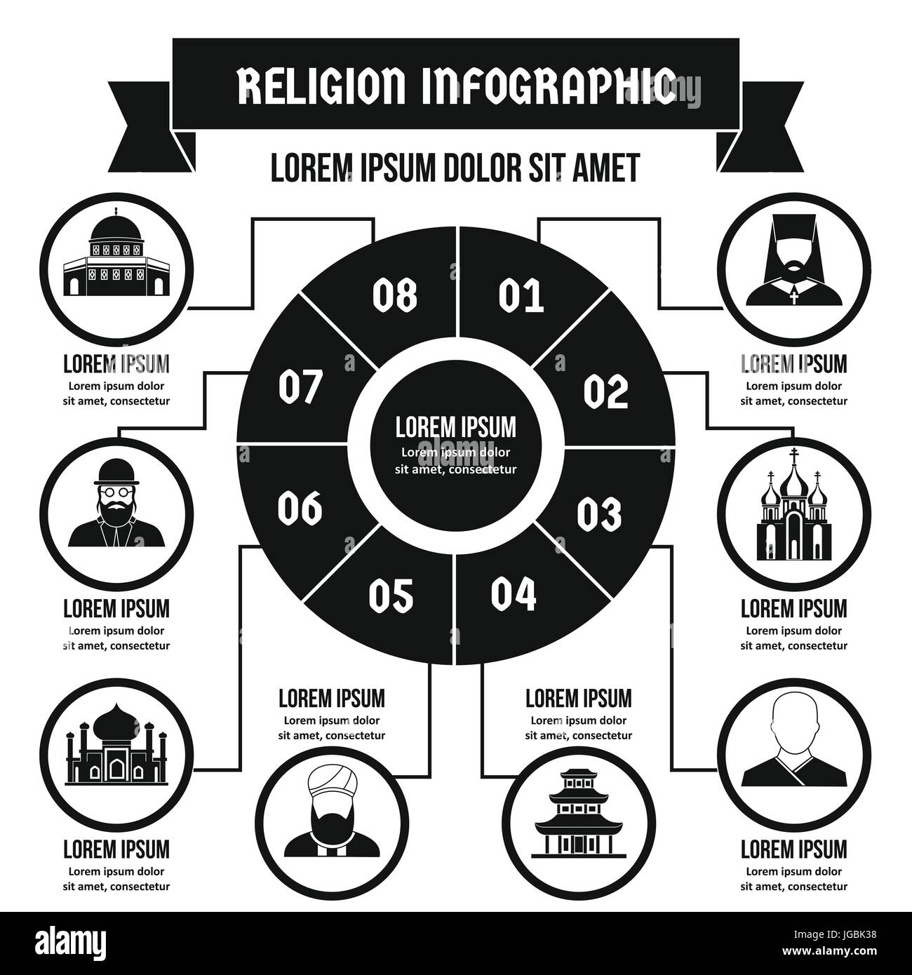 Religion infographic concept, simple style Stock Vector Image & Art - Alamy