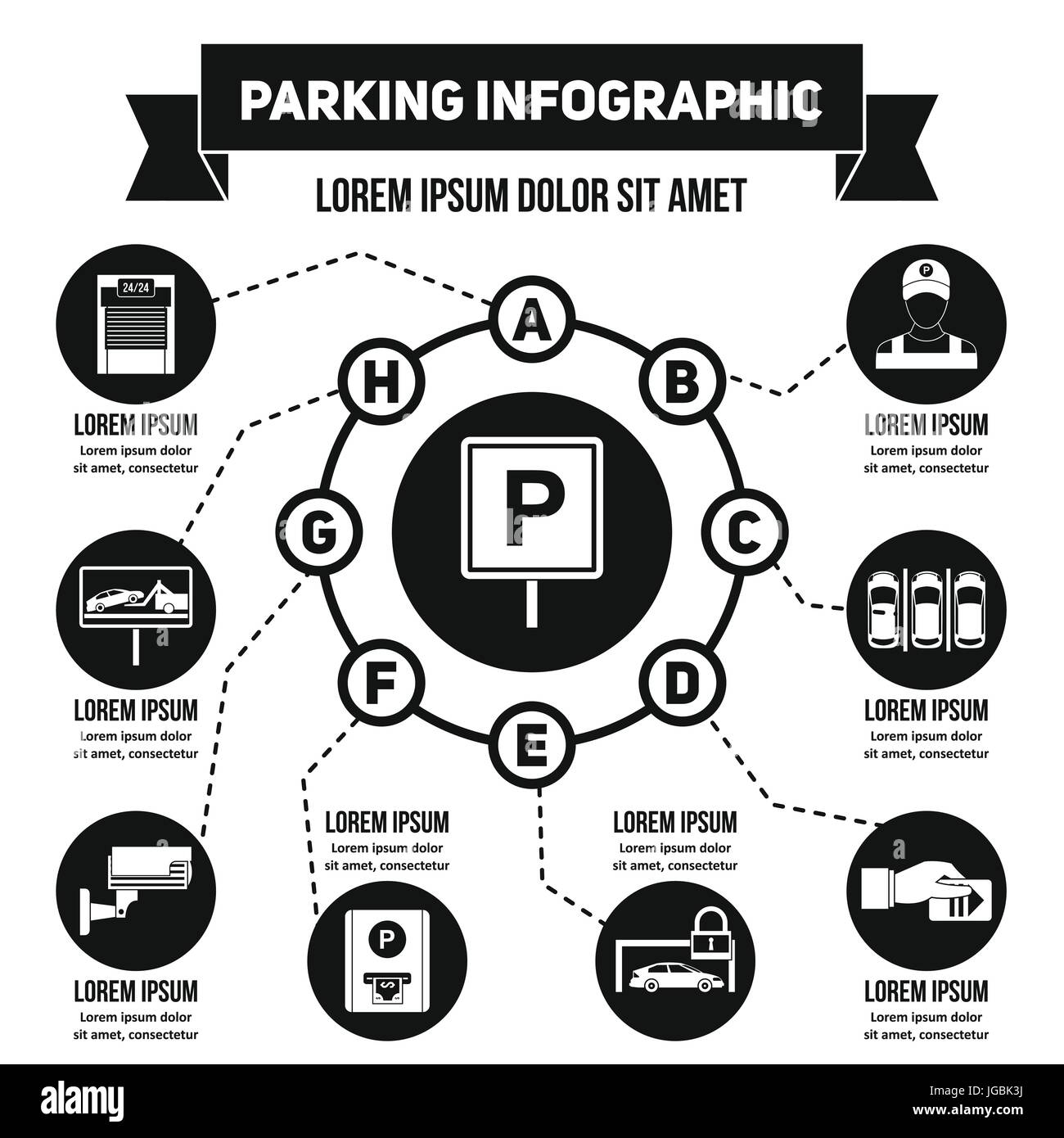 Parking infographic concept, simple style Stock Vector Image & Art - Alamy