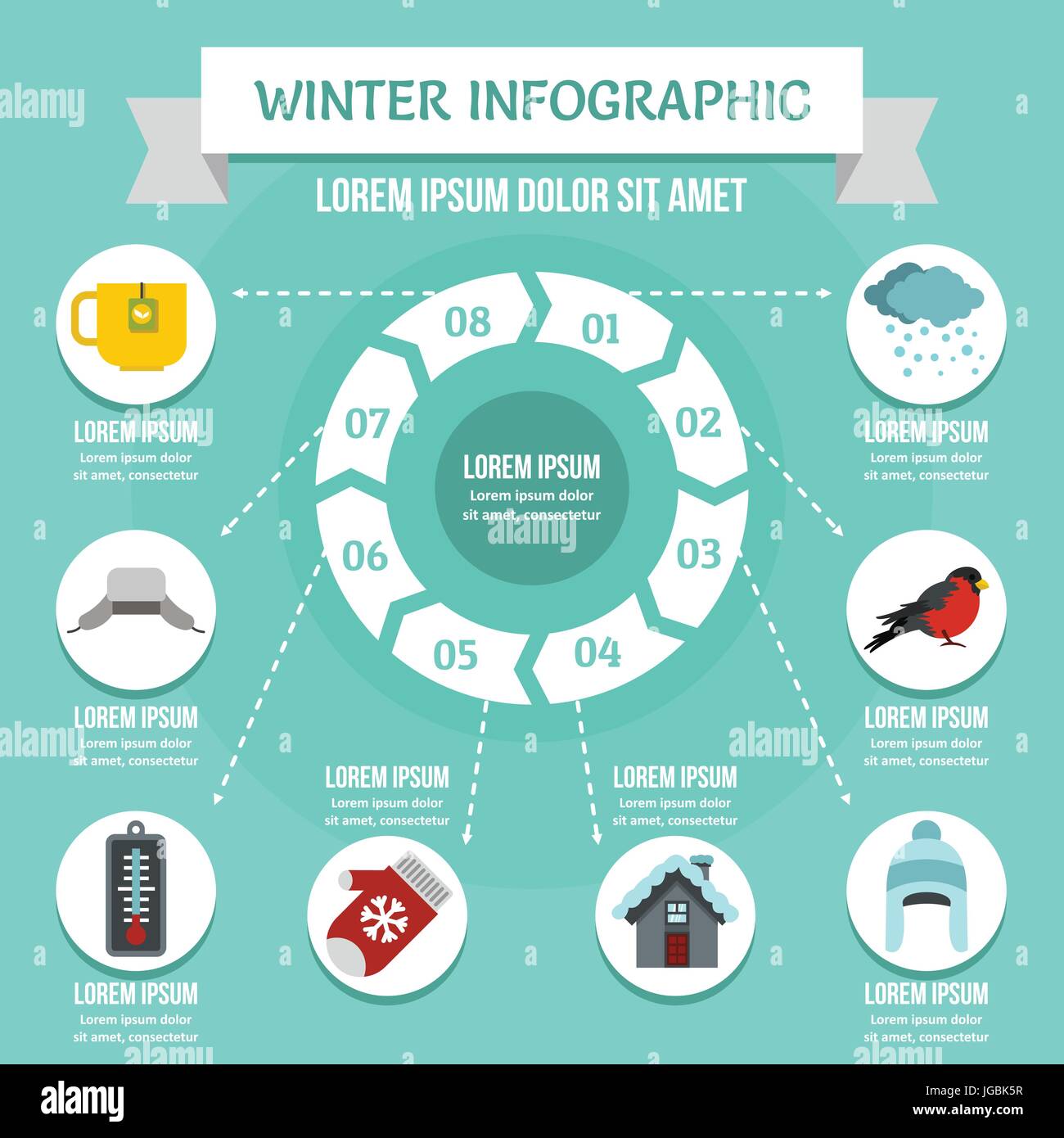 Winter infographic concept, flat style Stock Vector Image & Art - Alamy