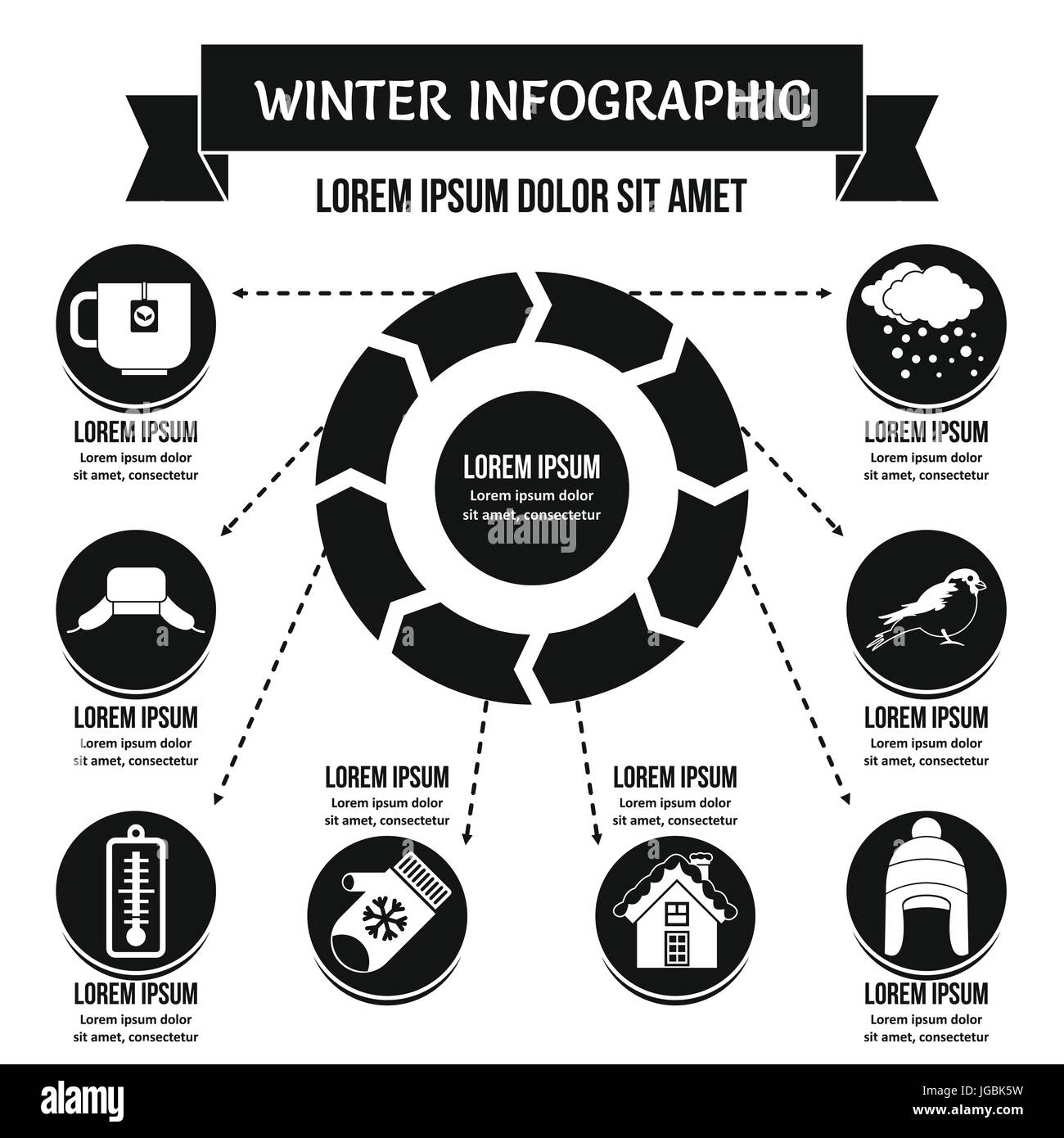Winter infographic concept, simple style Stock Vector Image & Art - Alamy
