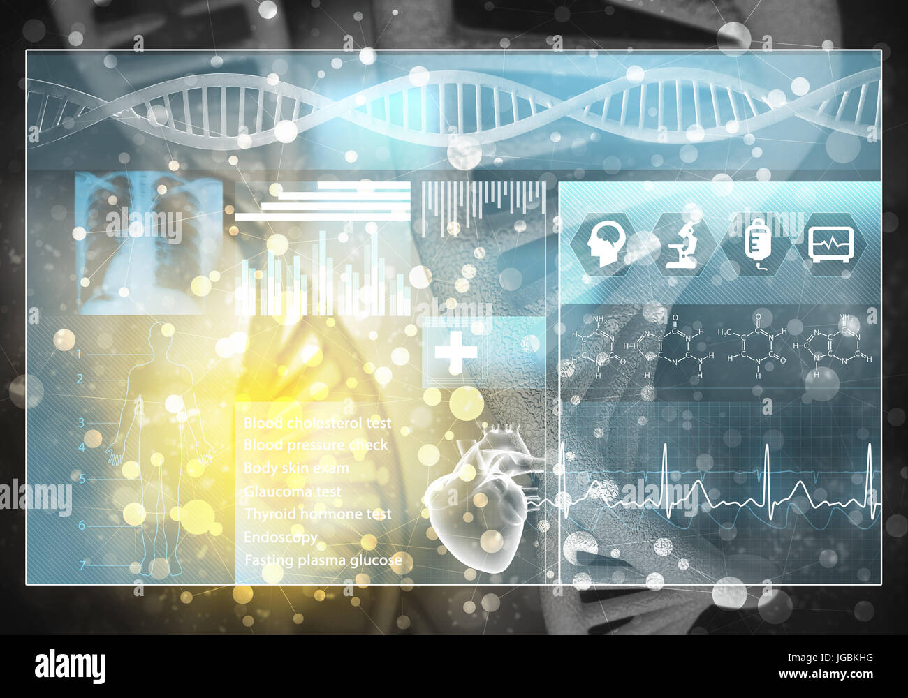 Medicine user interface Stock Photo - Alamy