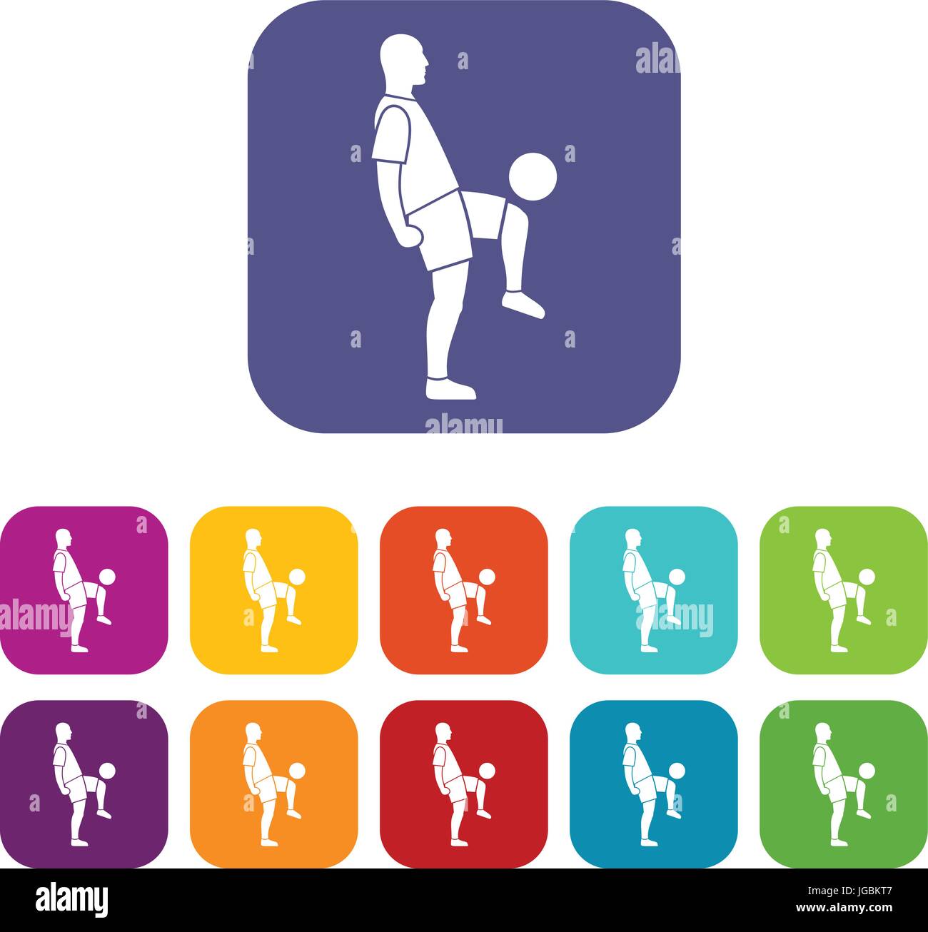 Boy studio soccer Stock Vector Images - Alamy