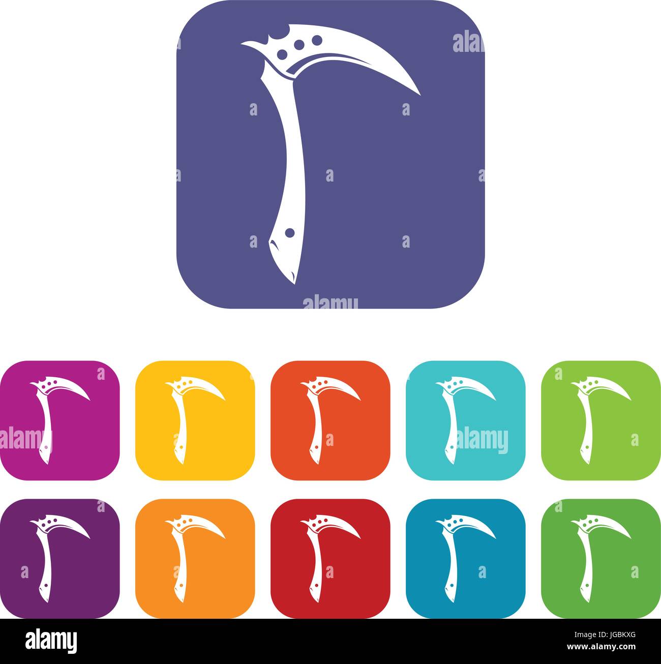 Kama weapon icons set flat Stock Vector Image & Art - Alamy