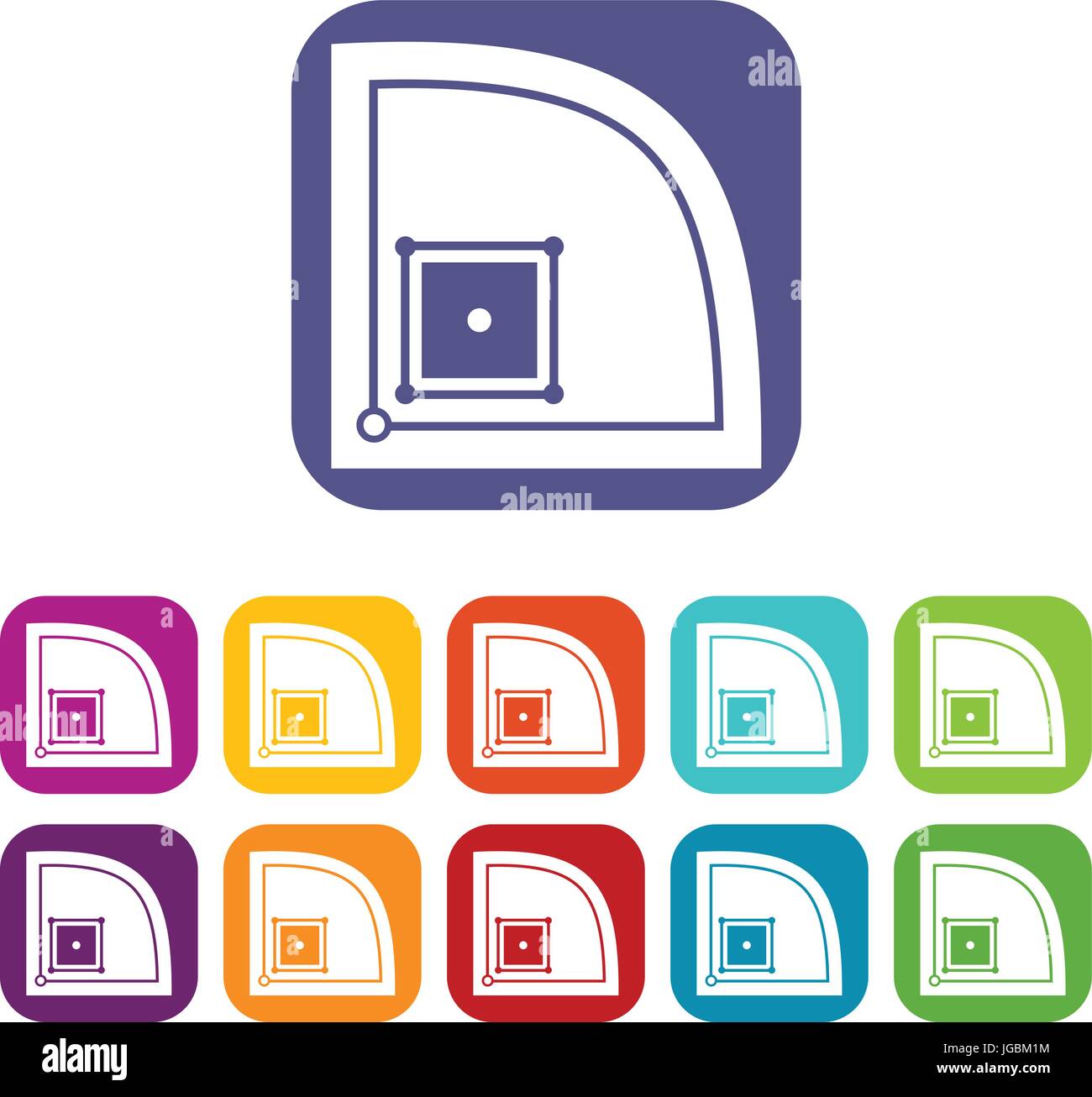 Baseball field icons set flat Stock Vector Image & Art - Alamy