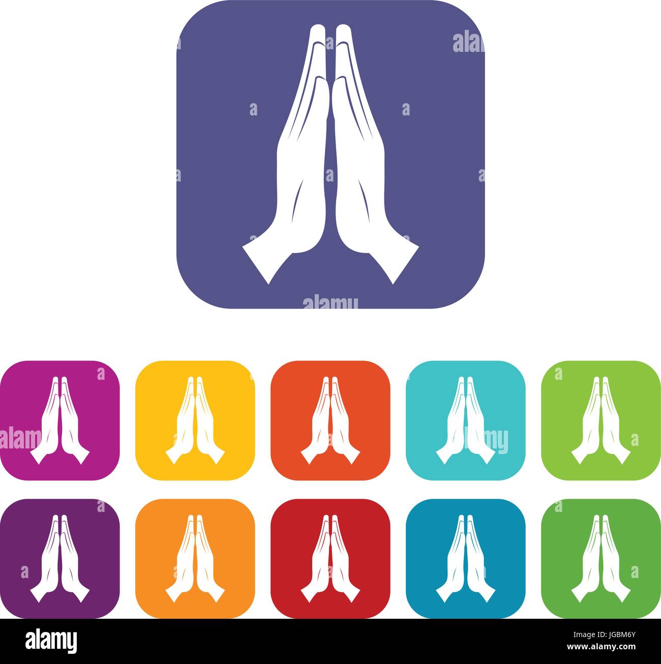 Prayer icons set flat Stock Vector Image & Art - Alamy