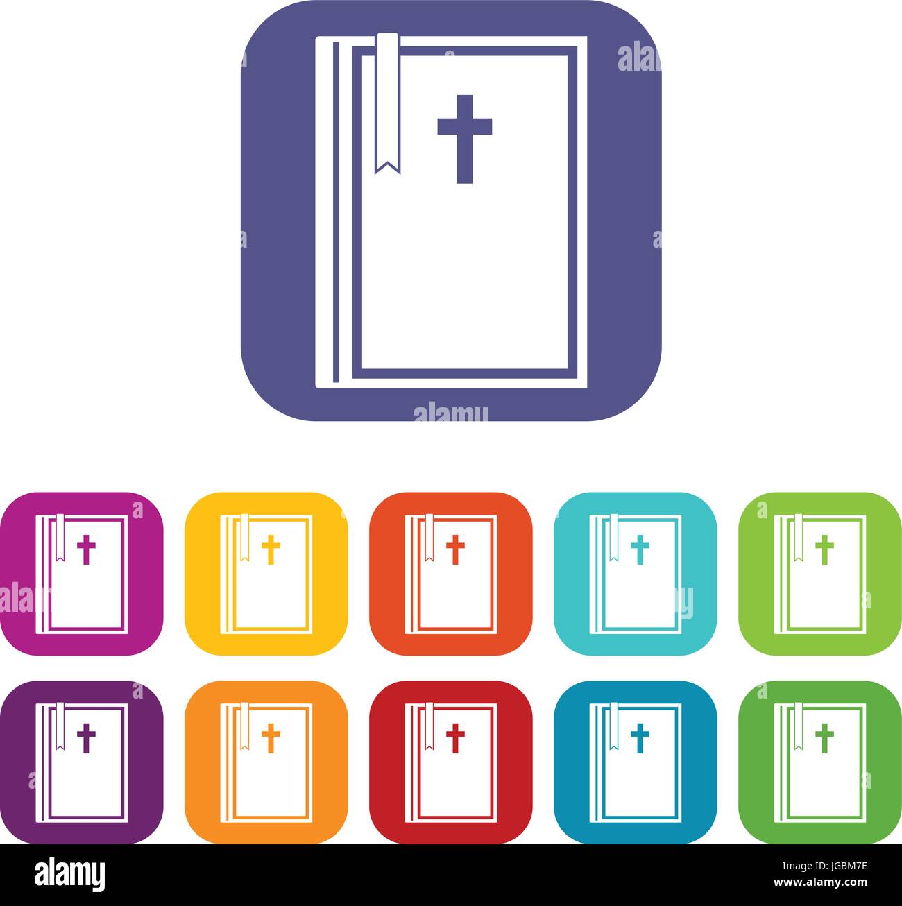 Bible icons set flat Stock Vector Image & Art - Alamy