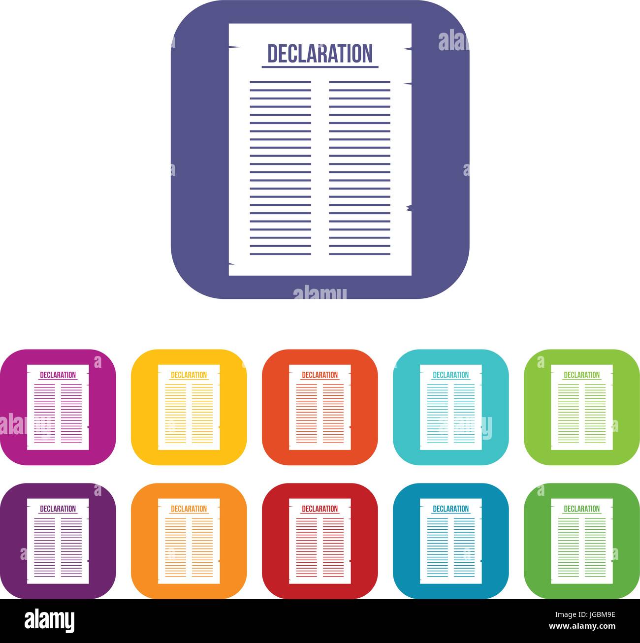 Declaration of independence icons set flat Stock Vector Image & Art - Alamy