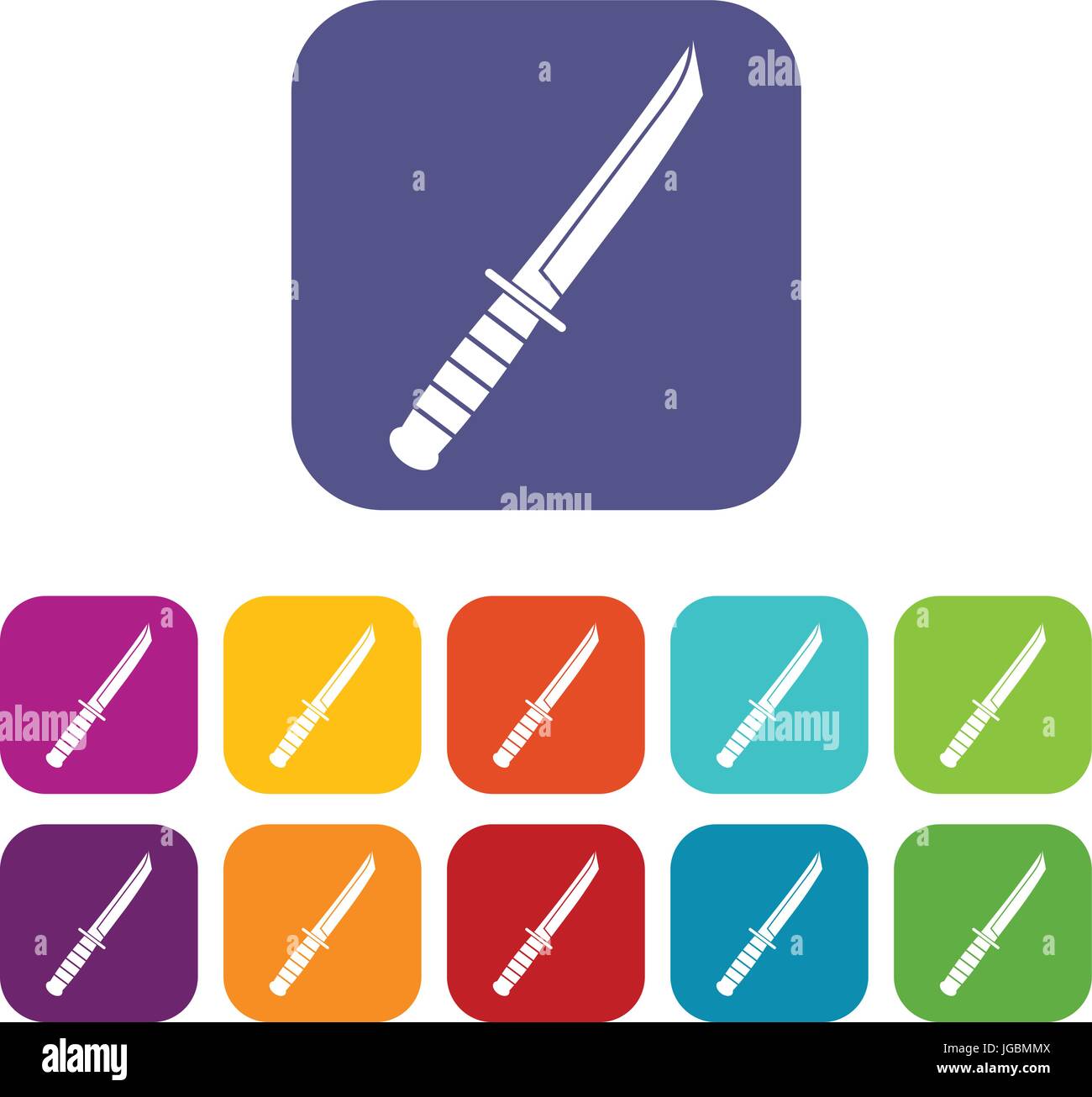 Little knife icons set flat Stock Vector Image & Art - Alamy
