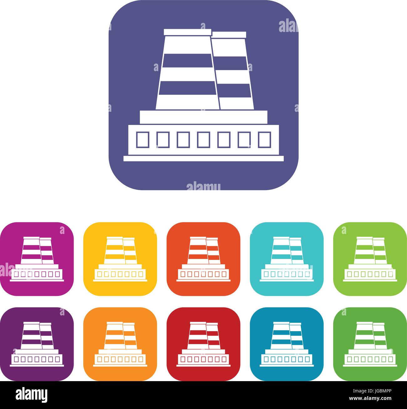 Manufacturing plant icons set flat Stock Vector Image & Art - Alamy