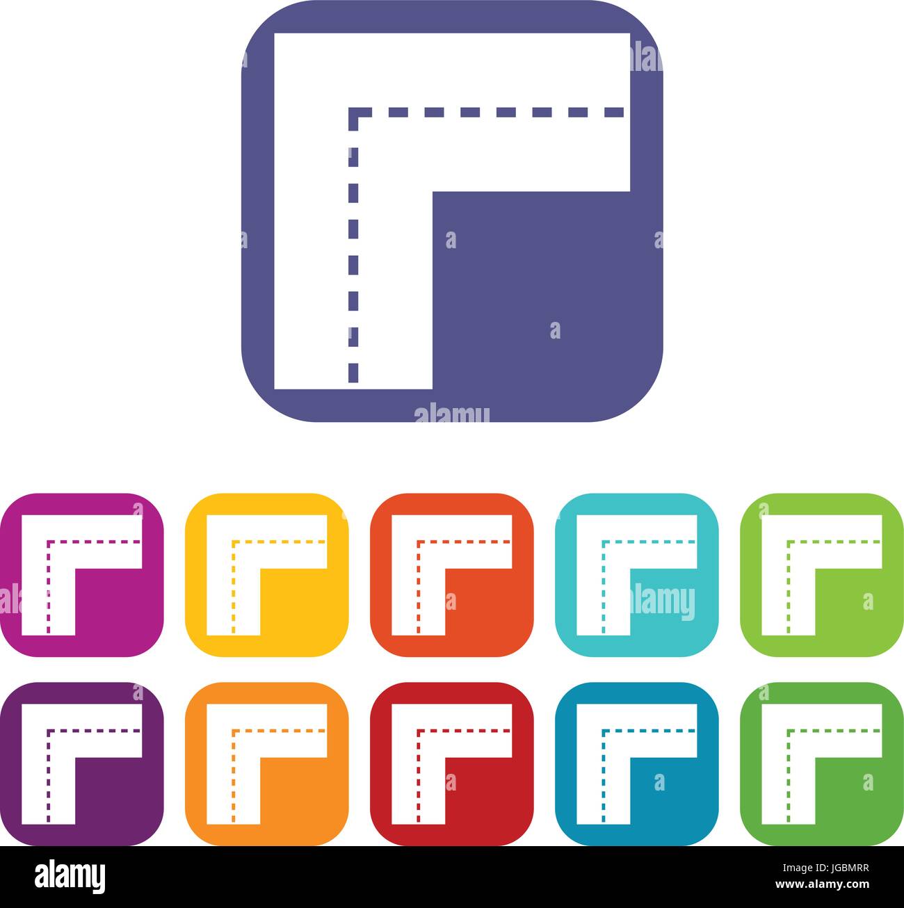 Turning road icons set flat Stock Vector Image & Art - Alamy