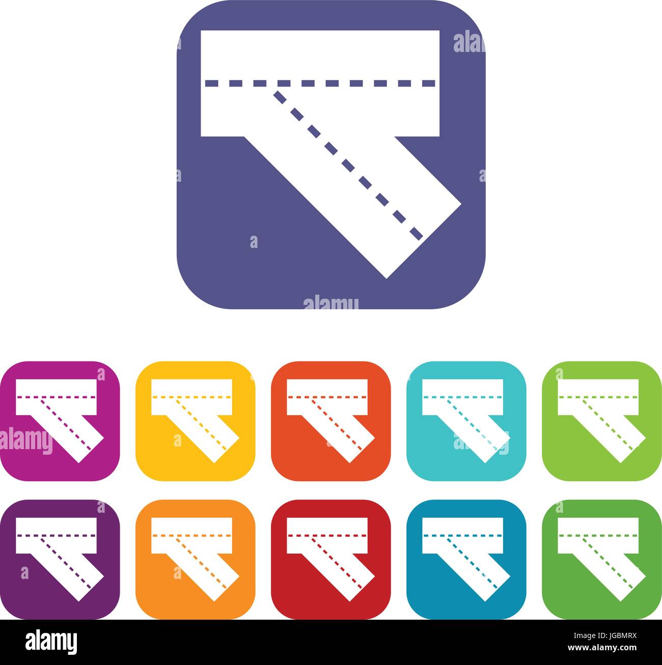 Turn road icons set flat Stock Vector Image & Art - Alamy