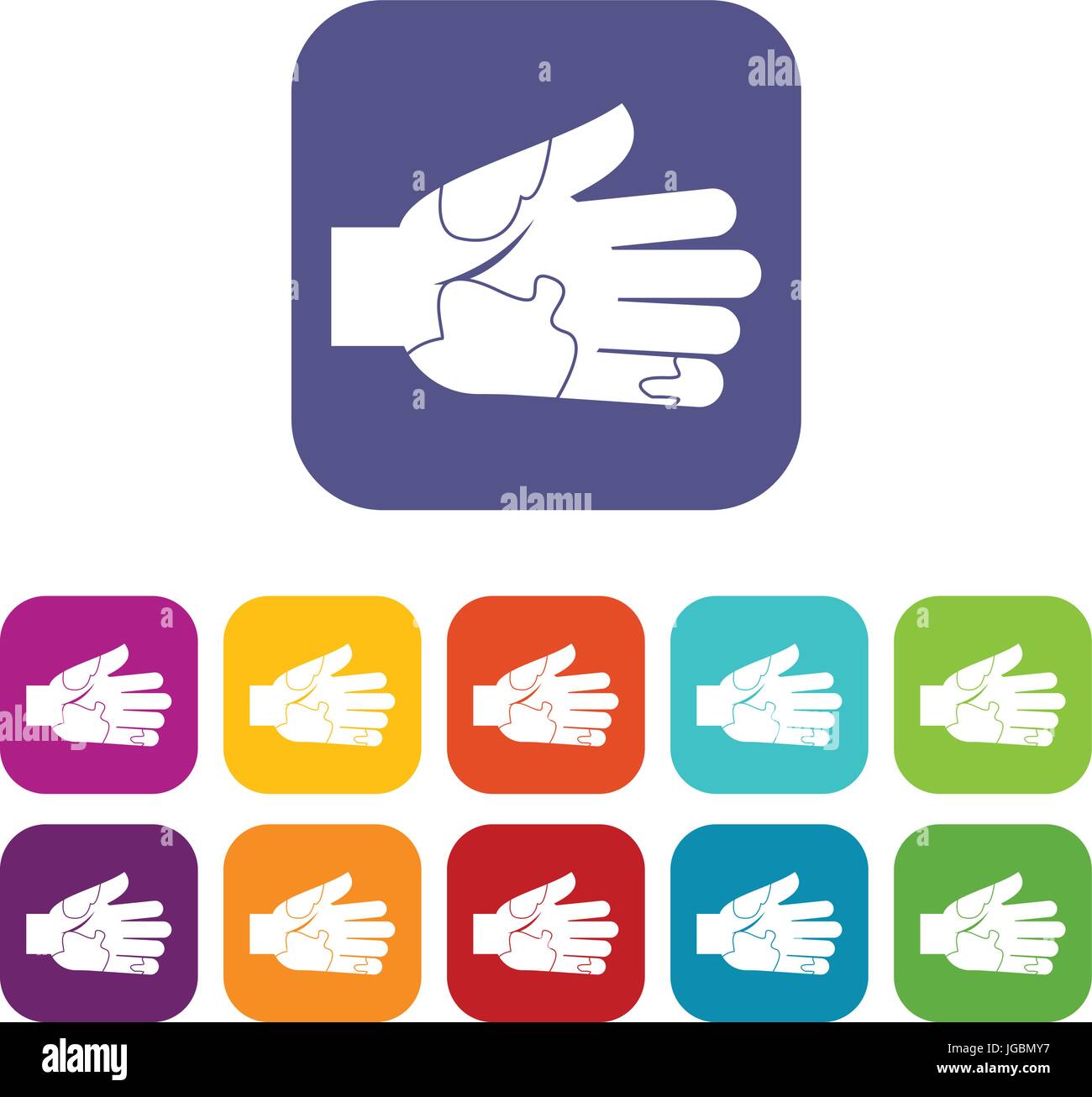 Hand with stains icons set flat Stock Vector Image & Art - Alamy