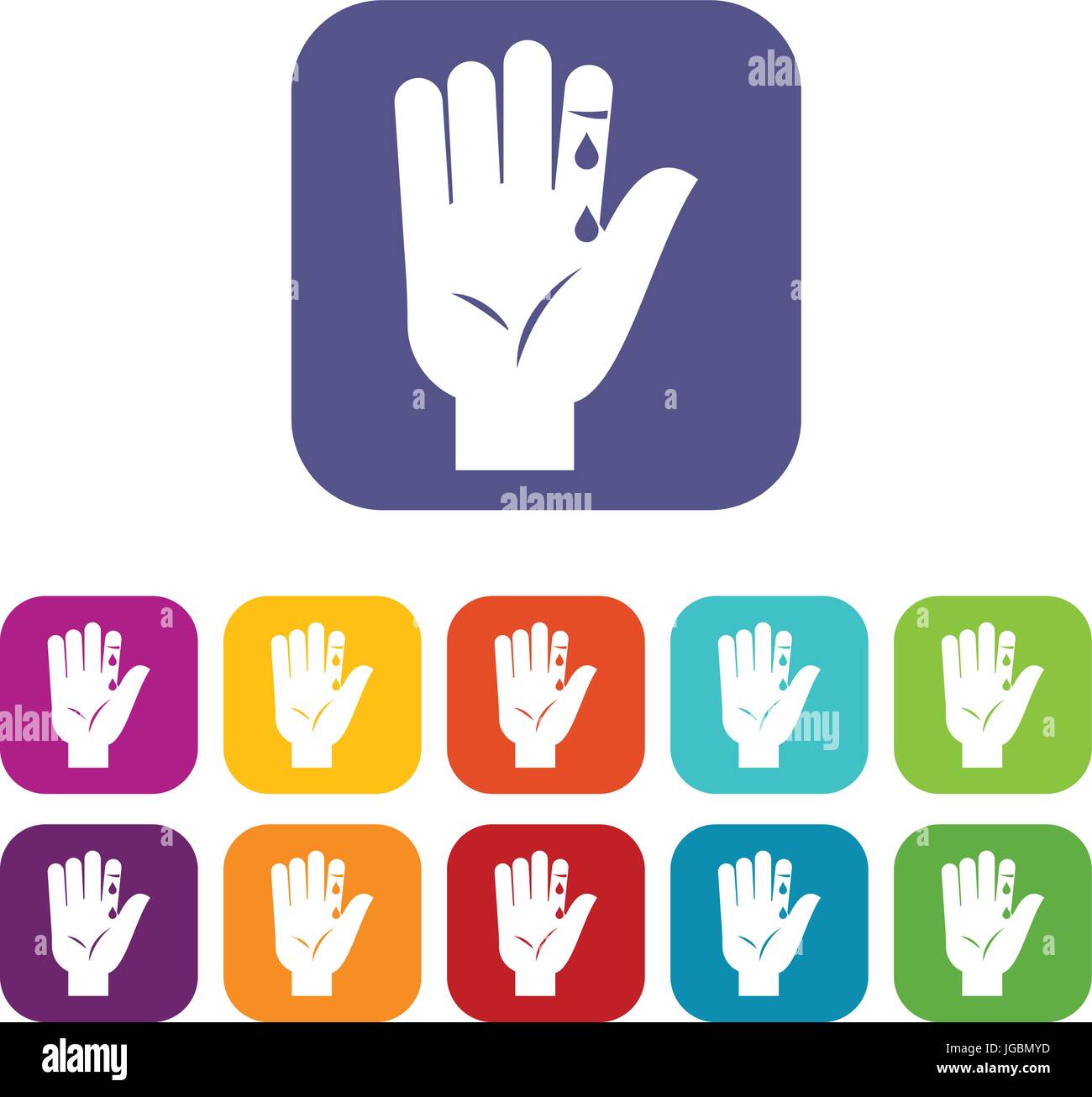 Smashed thumb Stock Vector Images - Alamy