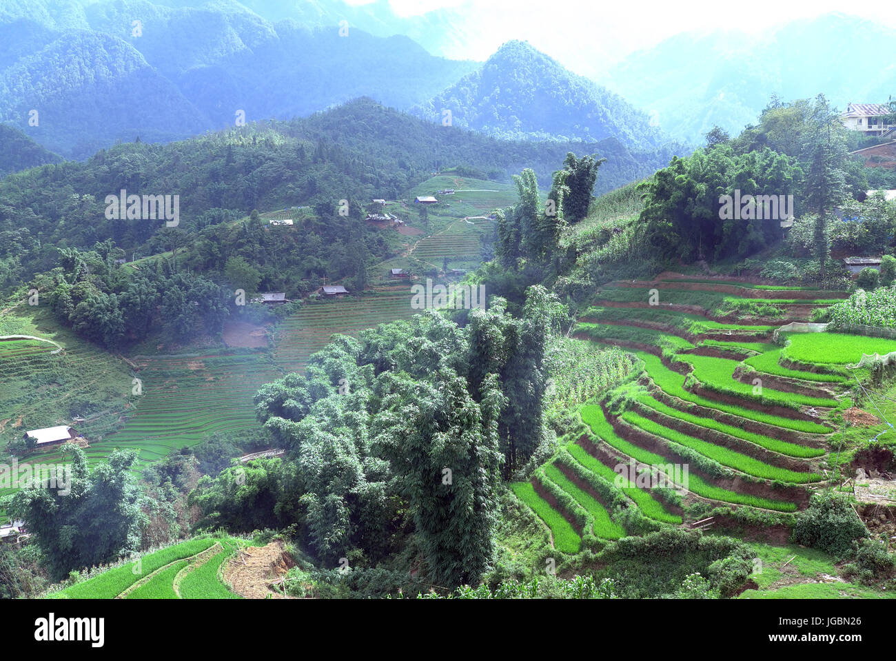 The breathtaking landscape of Sa Pa in north-west Vietnam. Sapa is ...