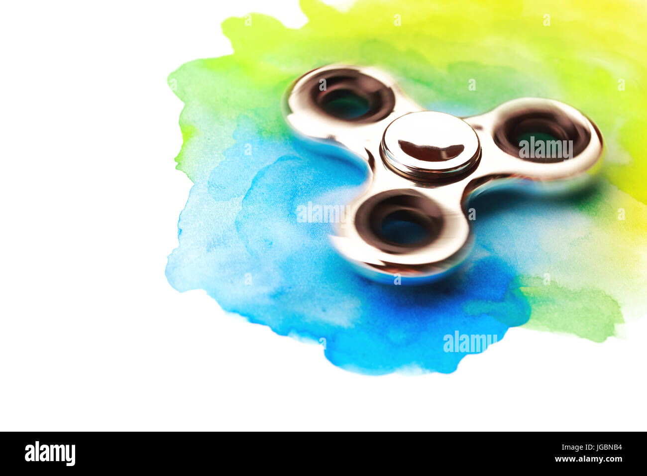 Beautiful spinner on watercolor background Stock Photo - Alamy