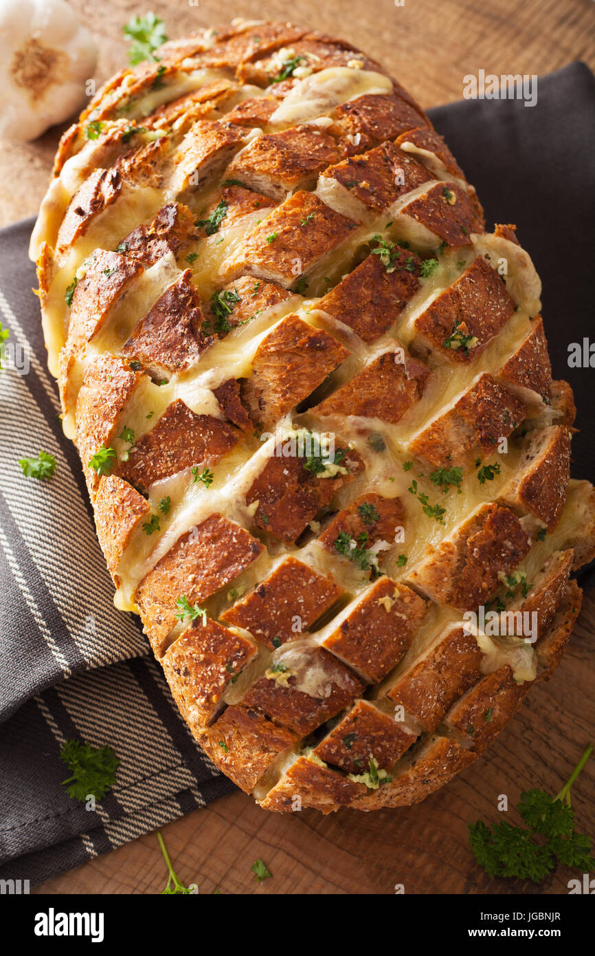 baked party bread with melted cheese butter herbs Stock Photo - Alamy