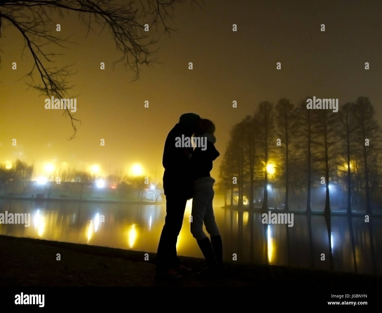 Couple Kissing In Lake High Resolution Stock Photography and Images - Alamy