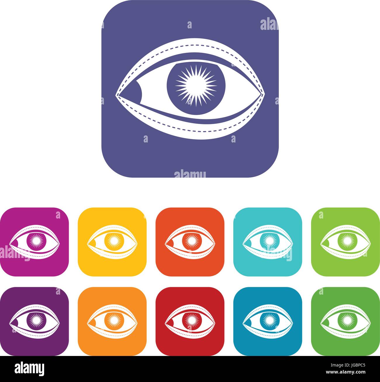 Plastic surgery of eye icons set flat Stock Vector Image & Art - Alamy