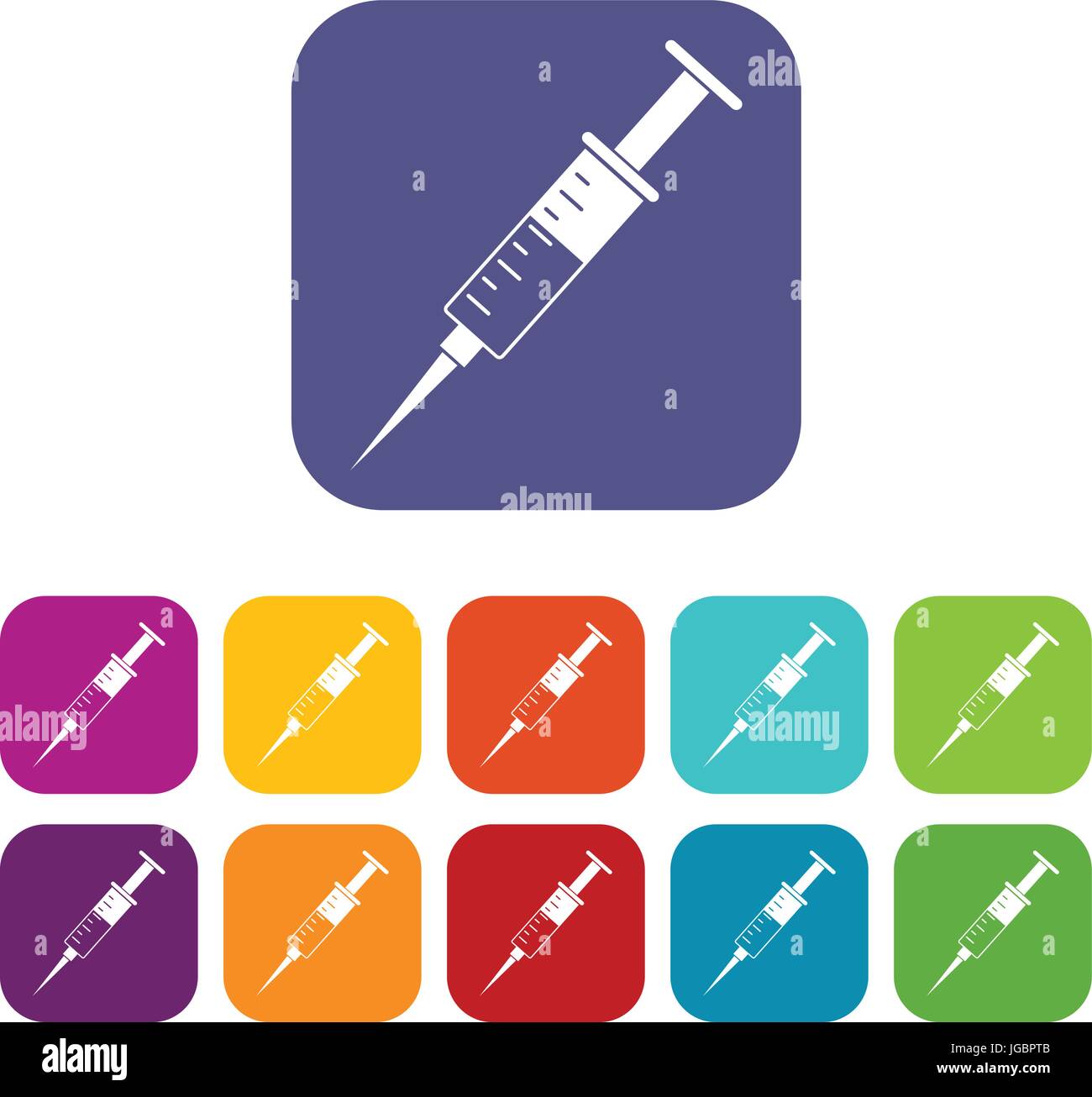 Syringe icons set flat Stock Vector Image & Art - Alamy