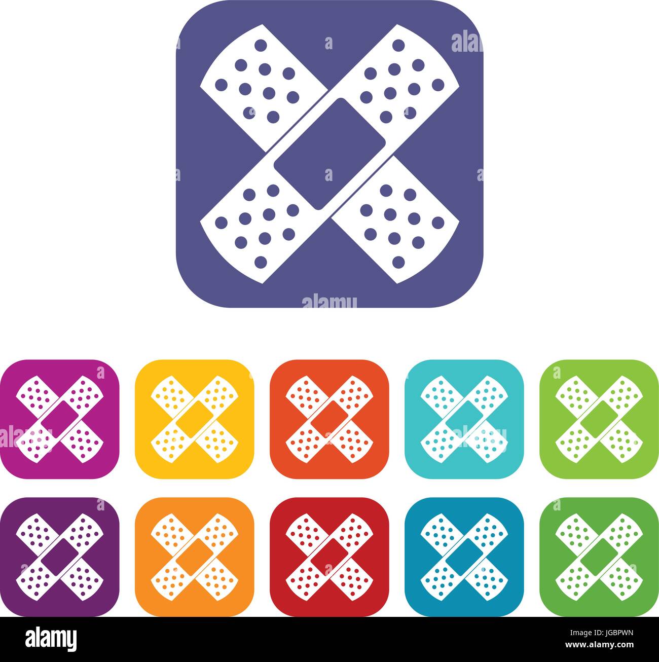 Patch icons set flat Stock Vector Image & Art - Alamy