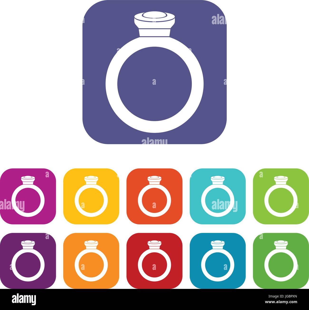Ring icons set flat Stock Vector Image & Art - Alamy