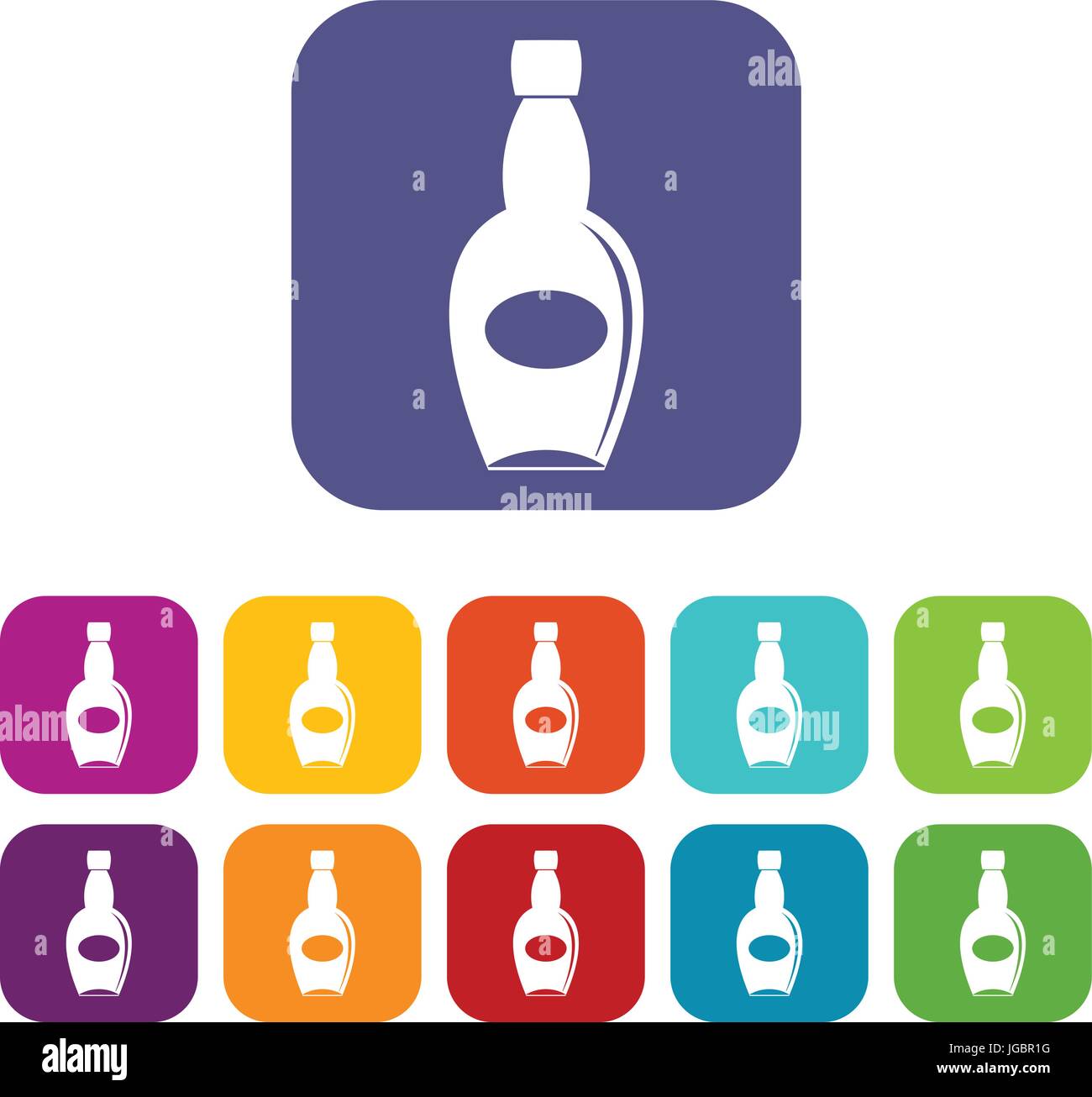 Big bottle icons set flat Stock Vector Image & Art - Alamy