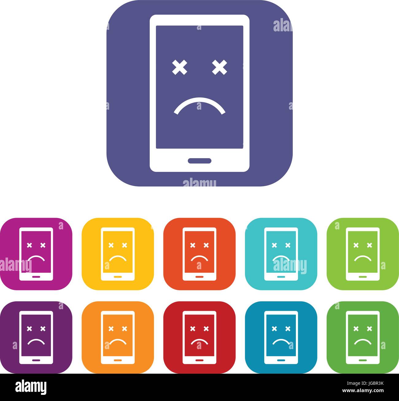 Dead phone icons set flat Stock Vector Image & Art - Alamy