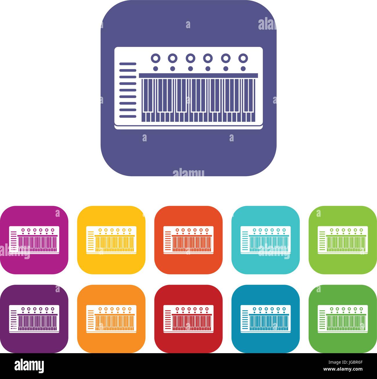 Electronic synth icons set flat Stock Vector Image & Art - Alamy