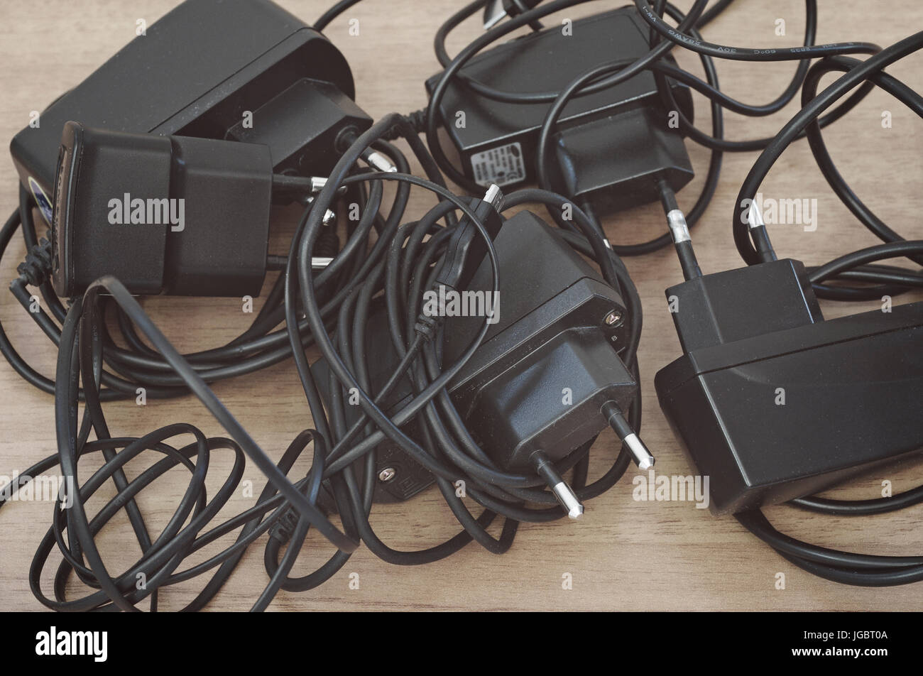 mobile phone chargers Stock Photo - Alamy