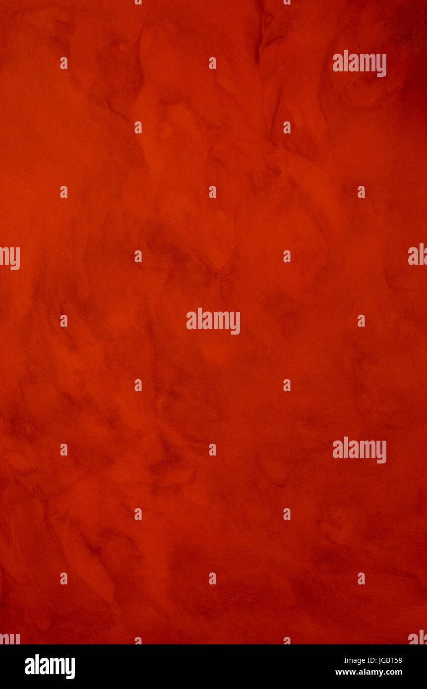 Photograph of an original hand-painted background texture in red Stock ...
