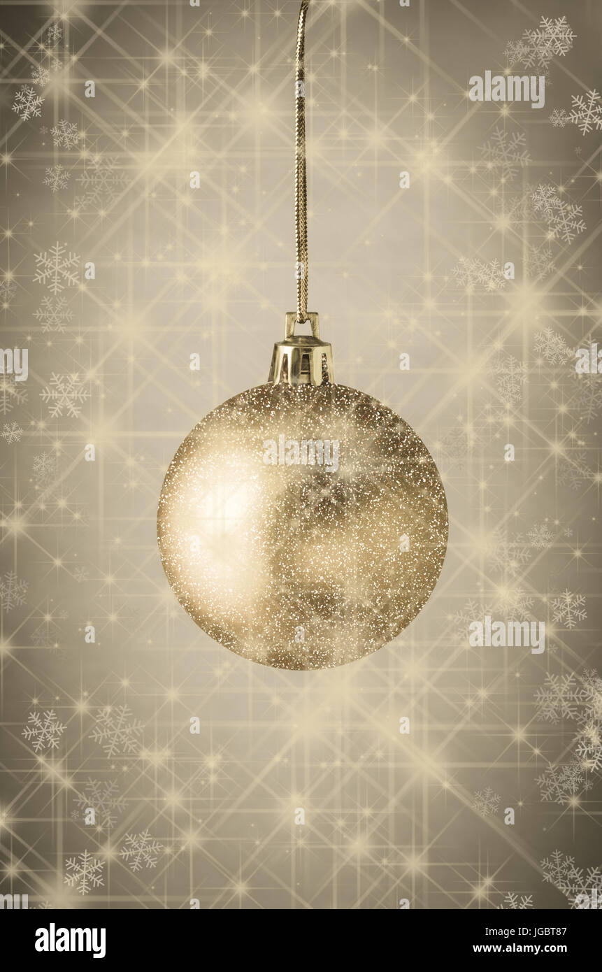 Gold sparkly bauble hi-res stock photography and images - Alamy