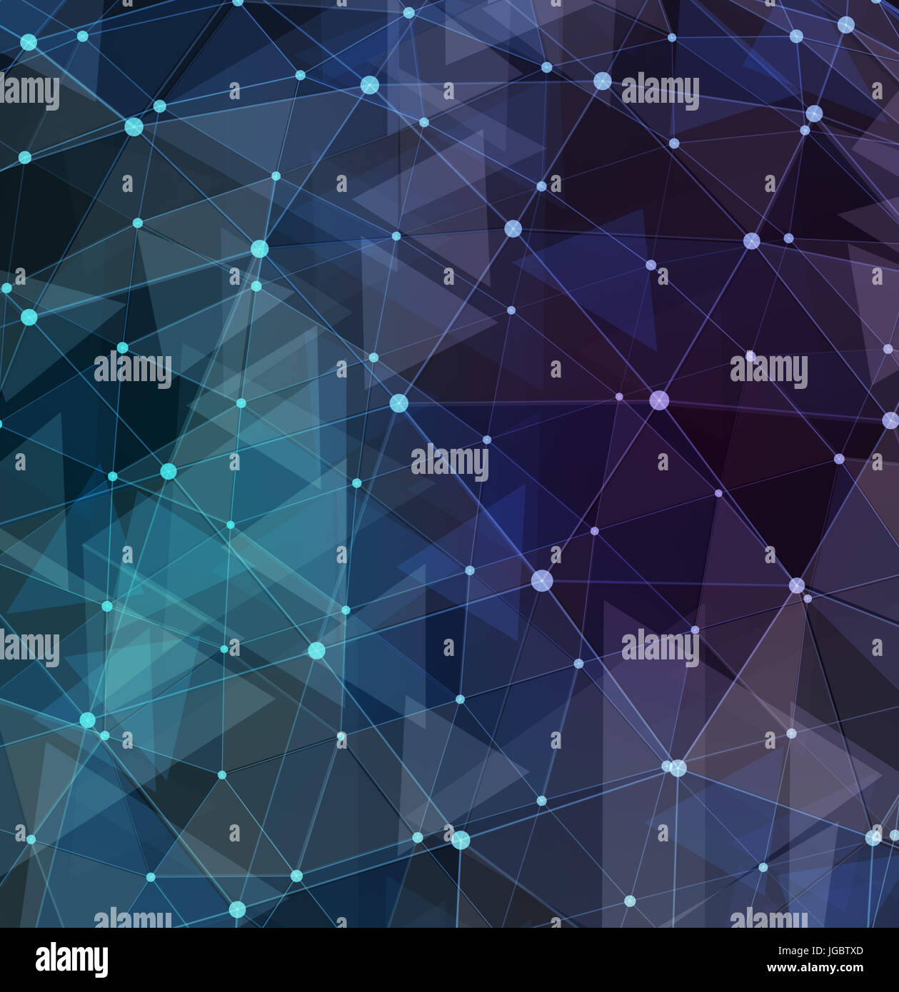 Network background abstract polygon triangle and dots Stock Photo - Alamy