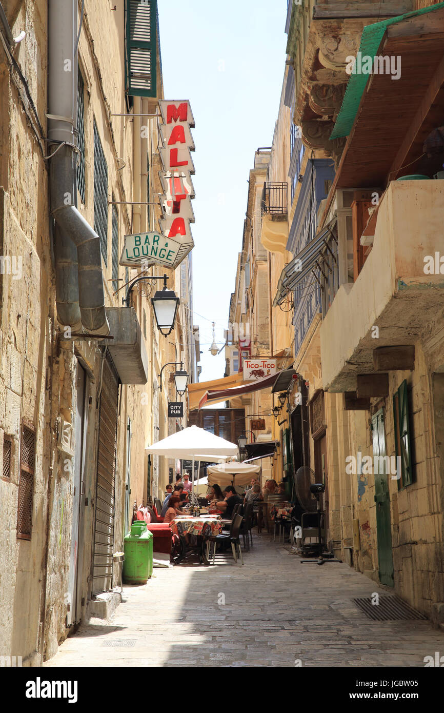 Valletta's historic and vibrant Strait Street, the most famous street ...
