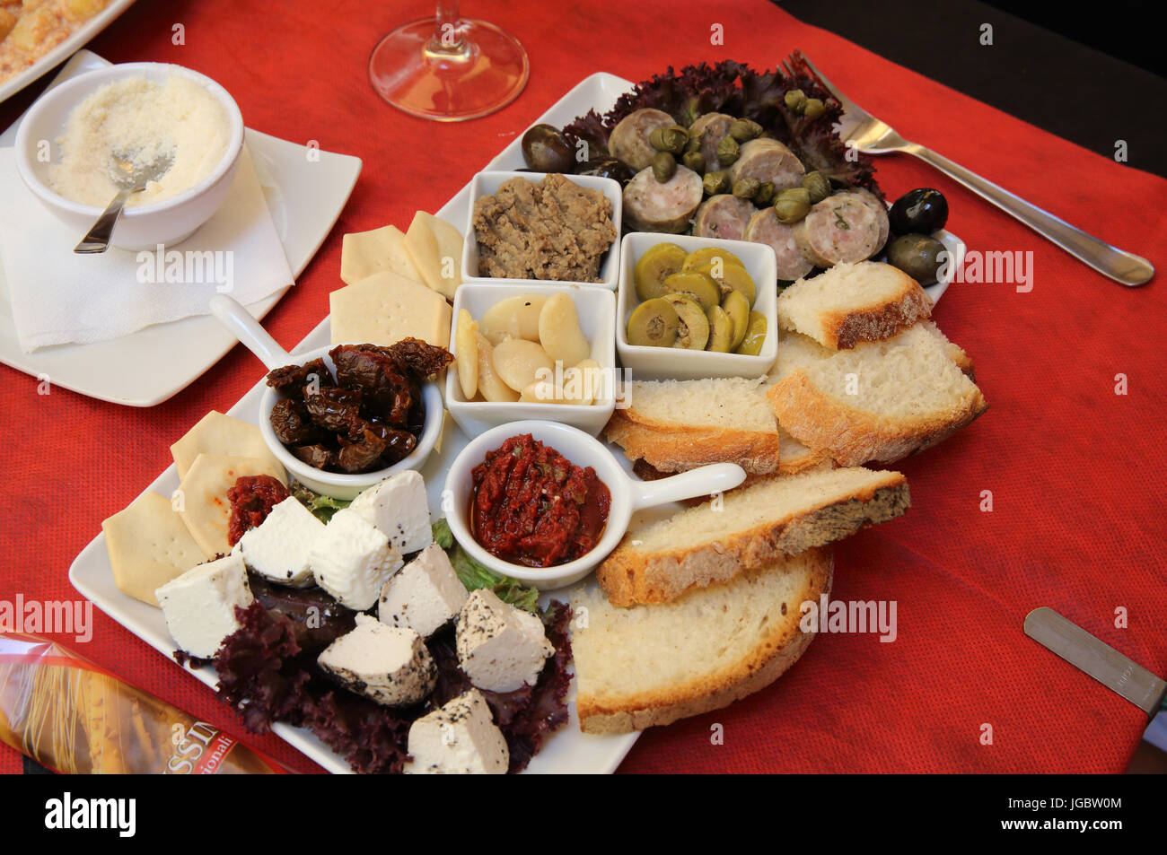 Traditional Maltese mezze, being served in a cafe on the once notorious ...