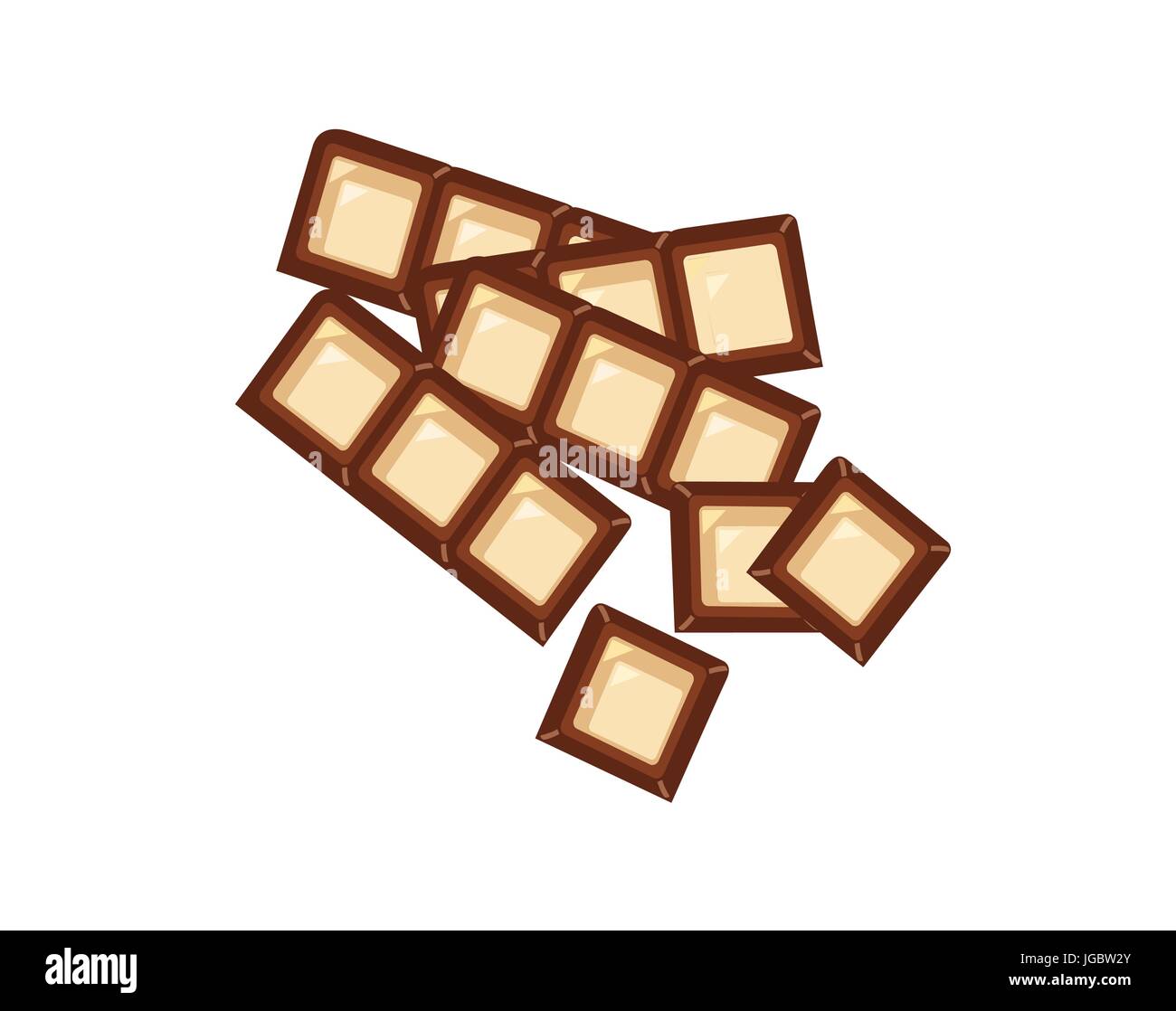 Milk plain white chocolate Stock Vector Images - Alamy