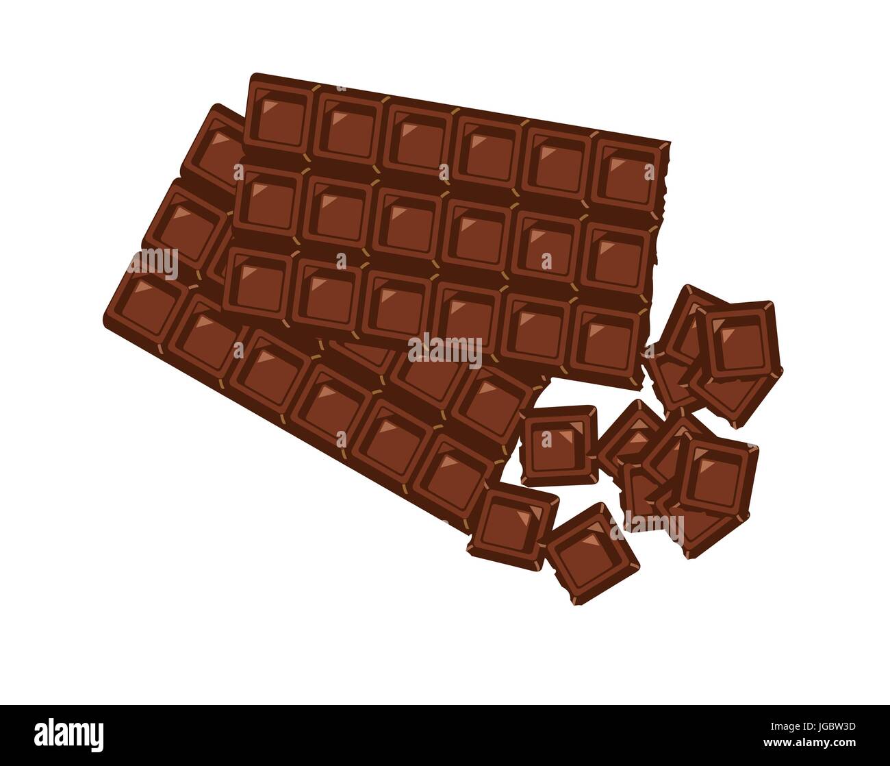 Milk plain white chocolate Stock Vector Images - Alamy
