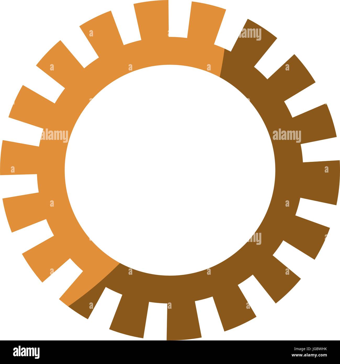 Half Gear Wheel Stock Vector Images - Alamy