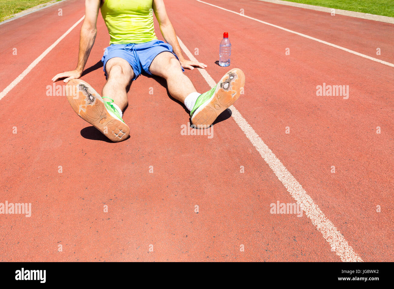 Marathon Runner Exhausted Stock Photos & Marathon Runner Exhausted ...