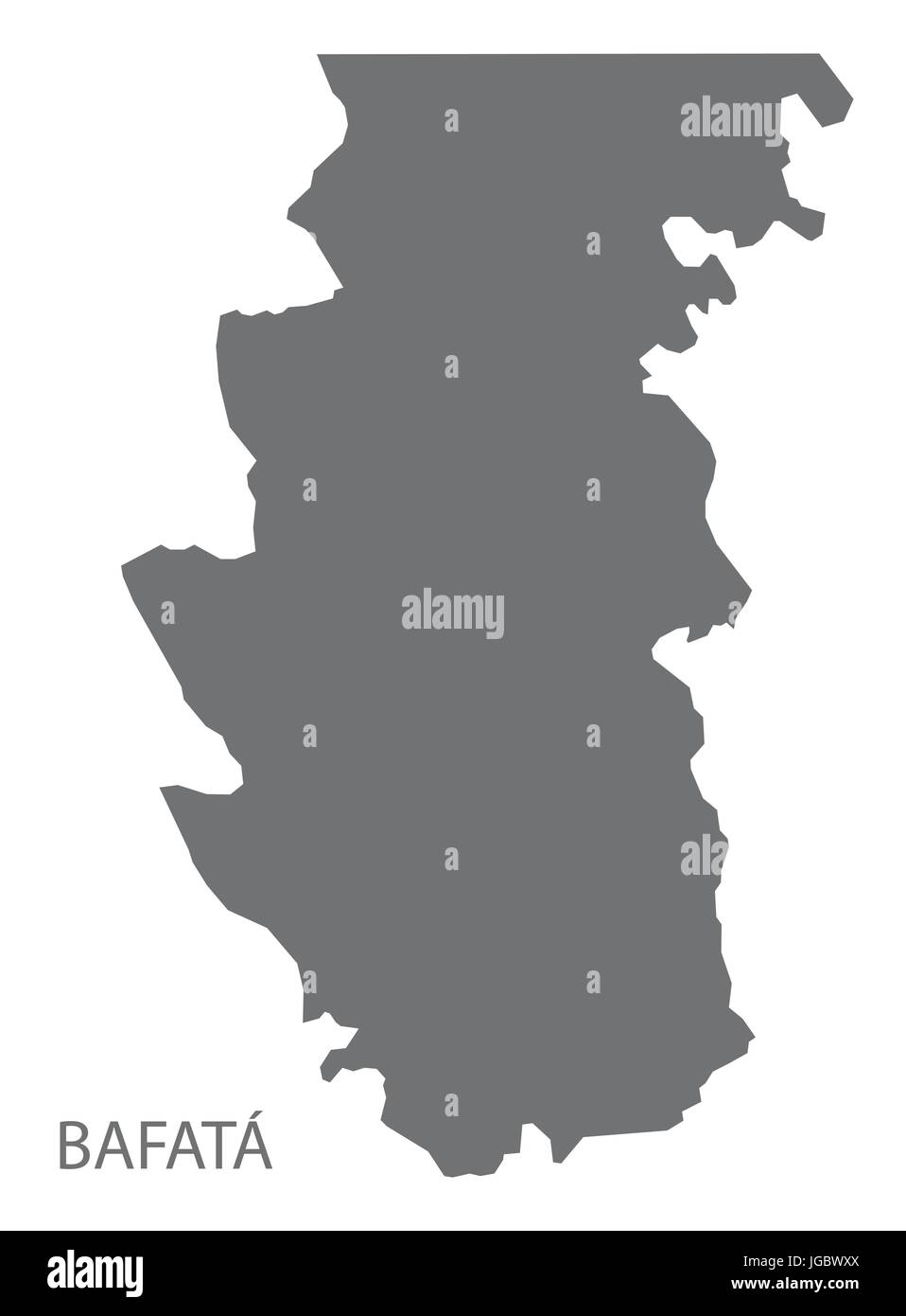 Bafata Guinea-Bissau map grey illustration silhouette Stock Vector ...