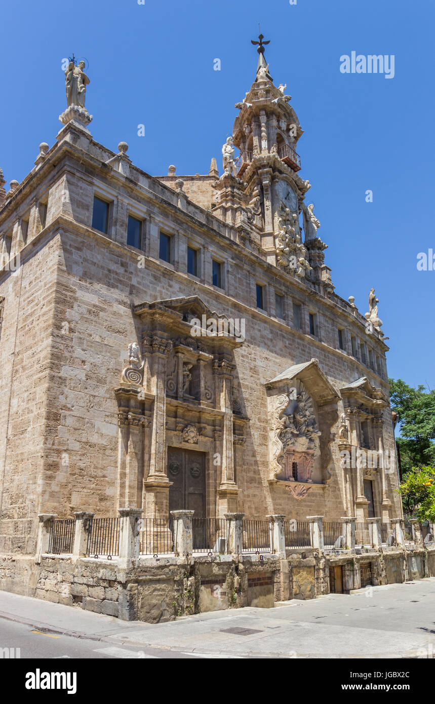 Facade of the Santos Juanes church in Valencia, Spain Stock Photo - Alamy