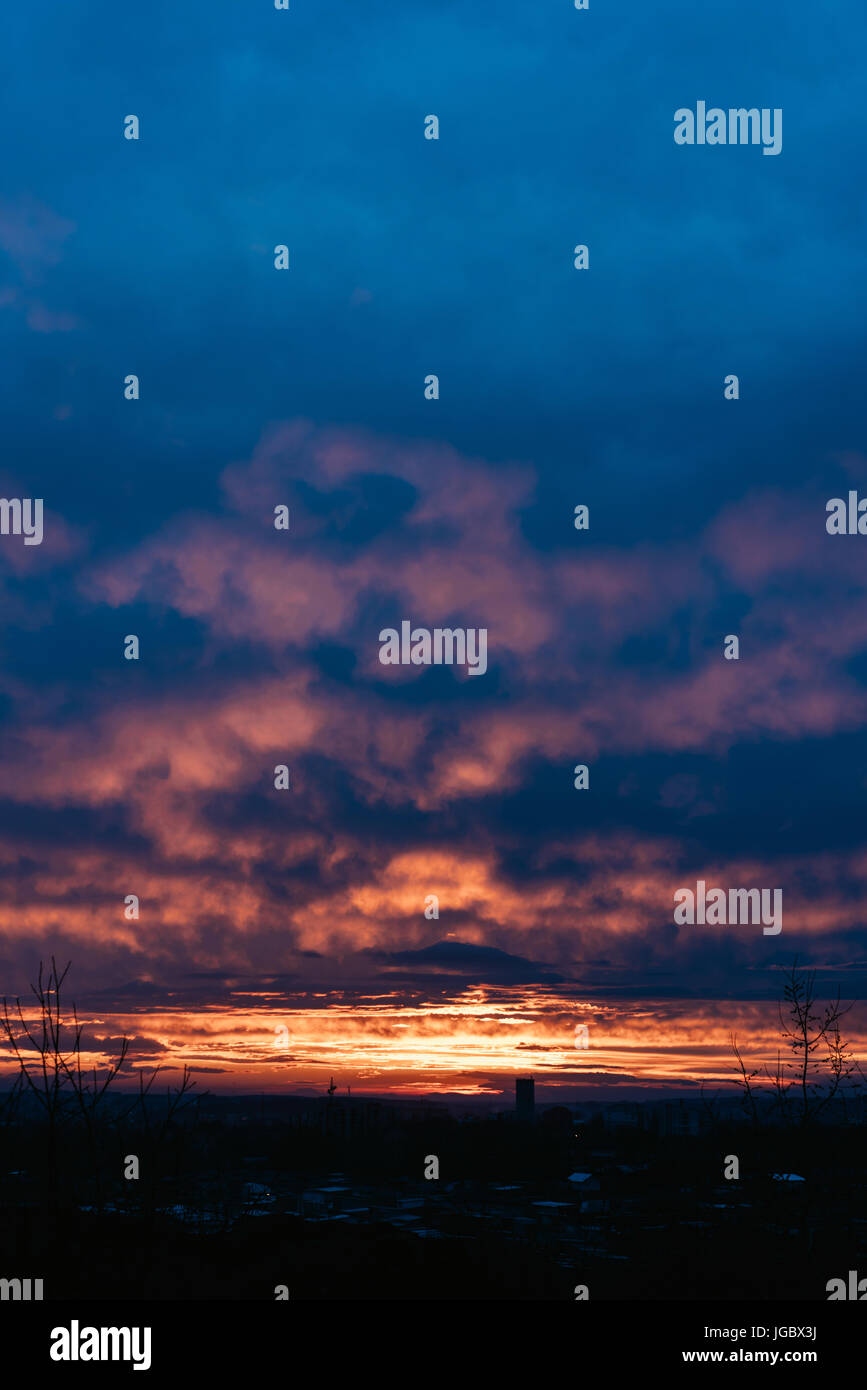 Sunset sky background Stock Photo - Alamy